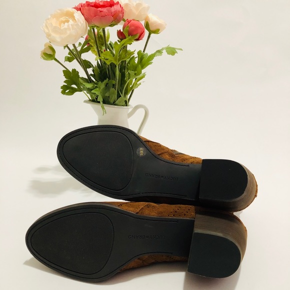 Lucky Brand | Shoes | Lucky Brand Lashiya Suede Booties Cedar 85m | Poshmark